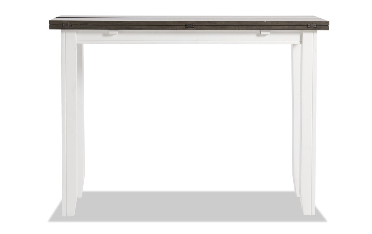 Blake Gray & White Drop Leaf Counter Table | white_finish