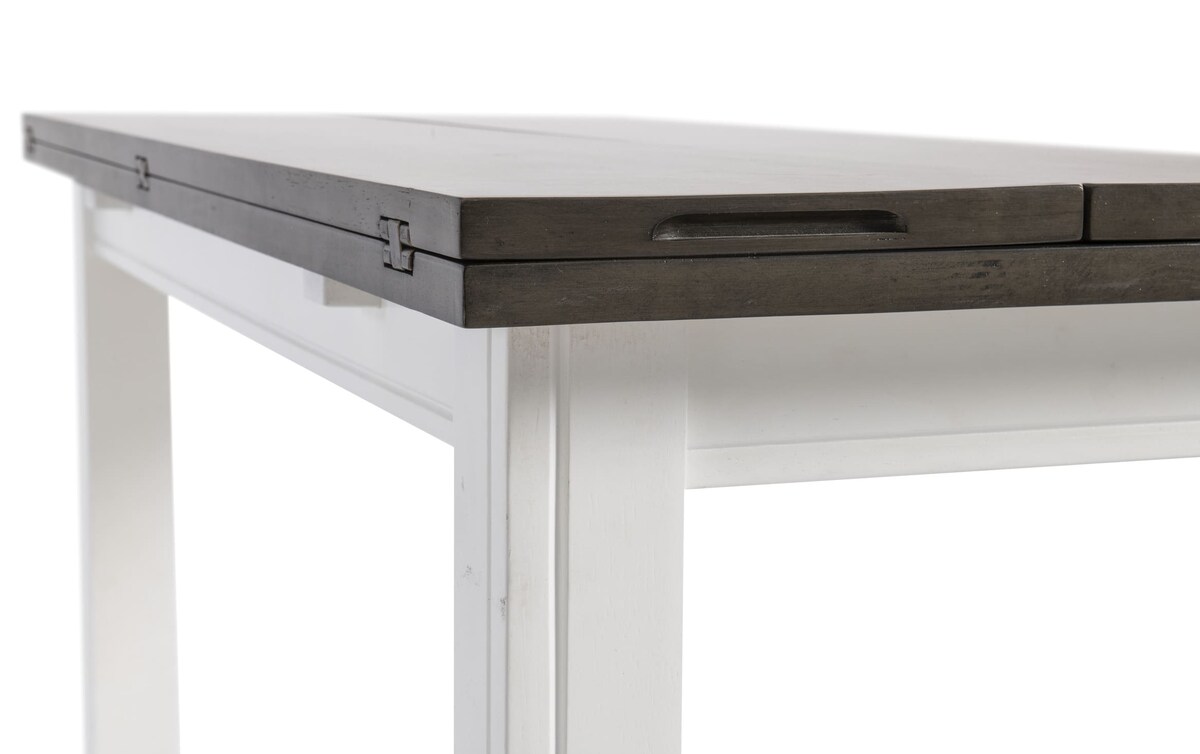 Blake Gray & White Drop Leaf Counter Table | white_finish