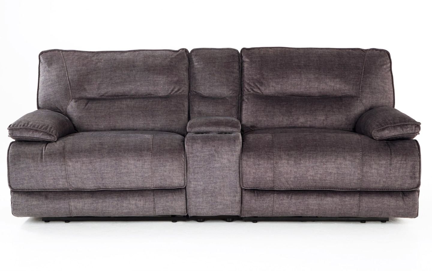Pacifica Gray 95 Power Reclining Console Loveseat