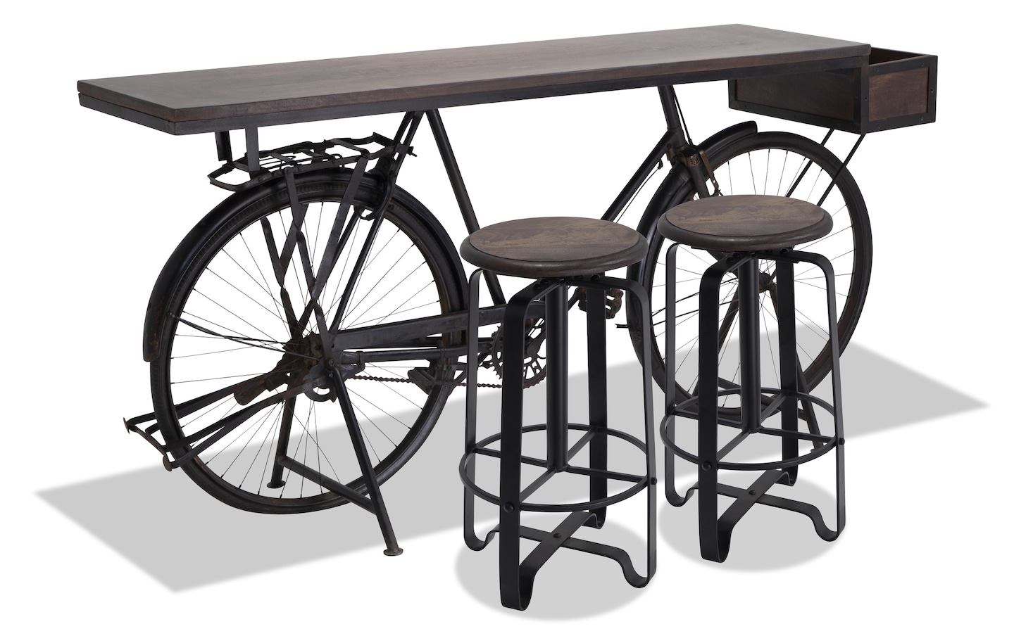 Bicycle bar table with stools store