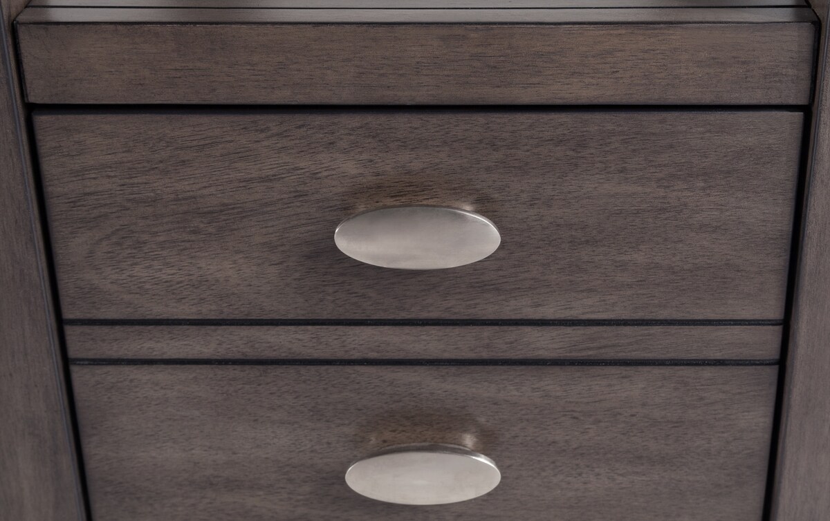 Prestige Gray Chairside Table with Power | gray_finish | Bob's Discount ...