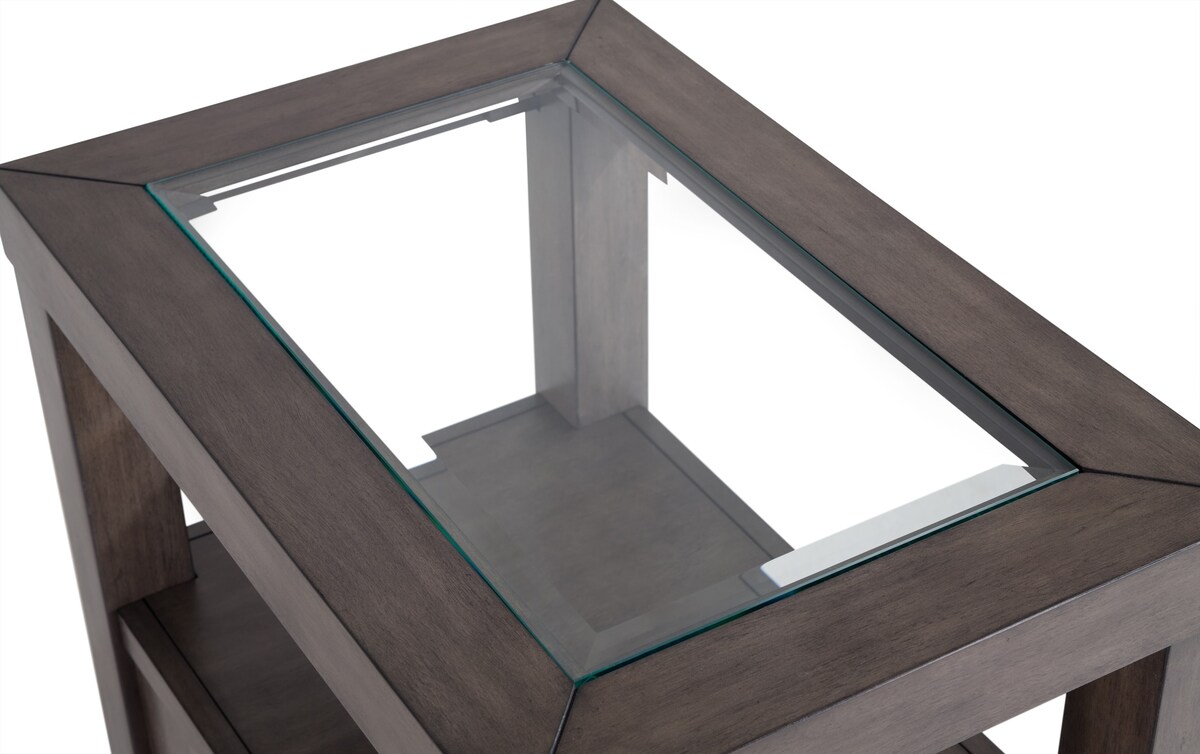 Prestige Gray Chairside Table with Power | gray_finish | Bob's Discount ...