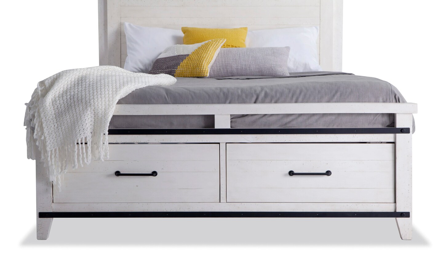 Montana 4 Piece Queen White Storage Platform Bedroom Set Bob s Discount Furniture Mattress Store