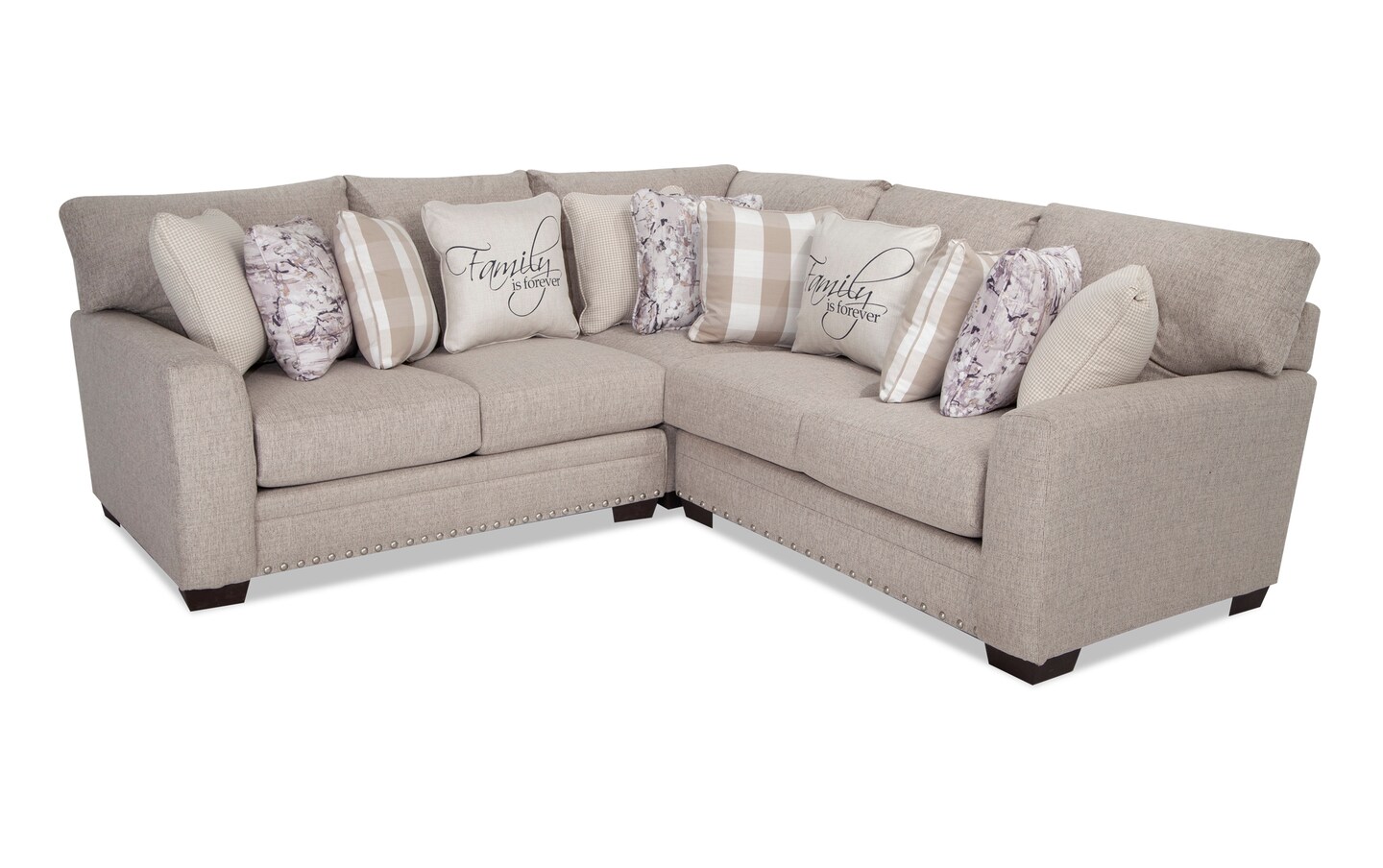 Cottage Chic Beige 98 3 Piece Sectional