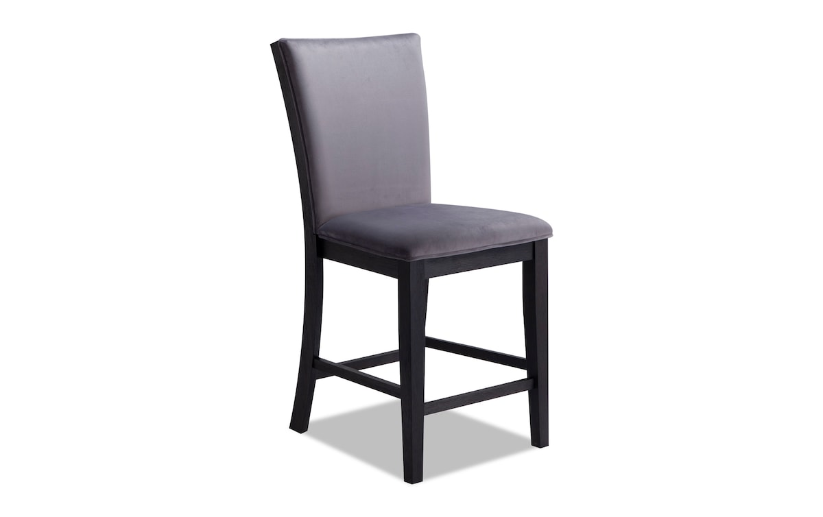 Cosmopolitan Gunmetal Upholstered Counter Stool | gray_color | Bob's ...