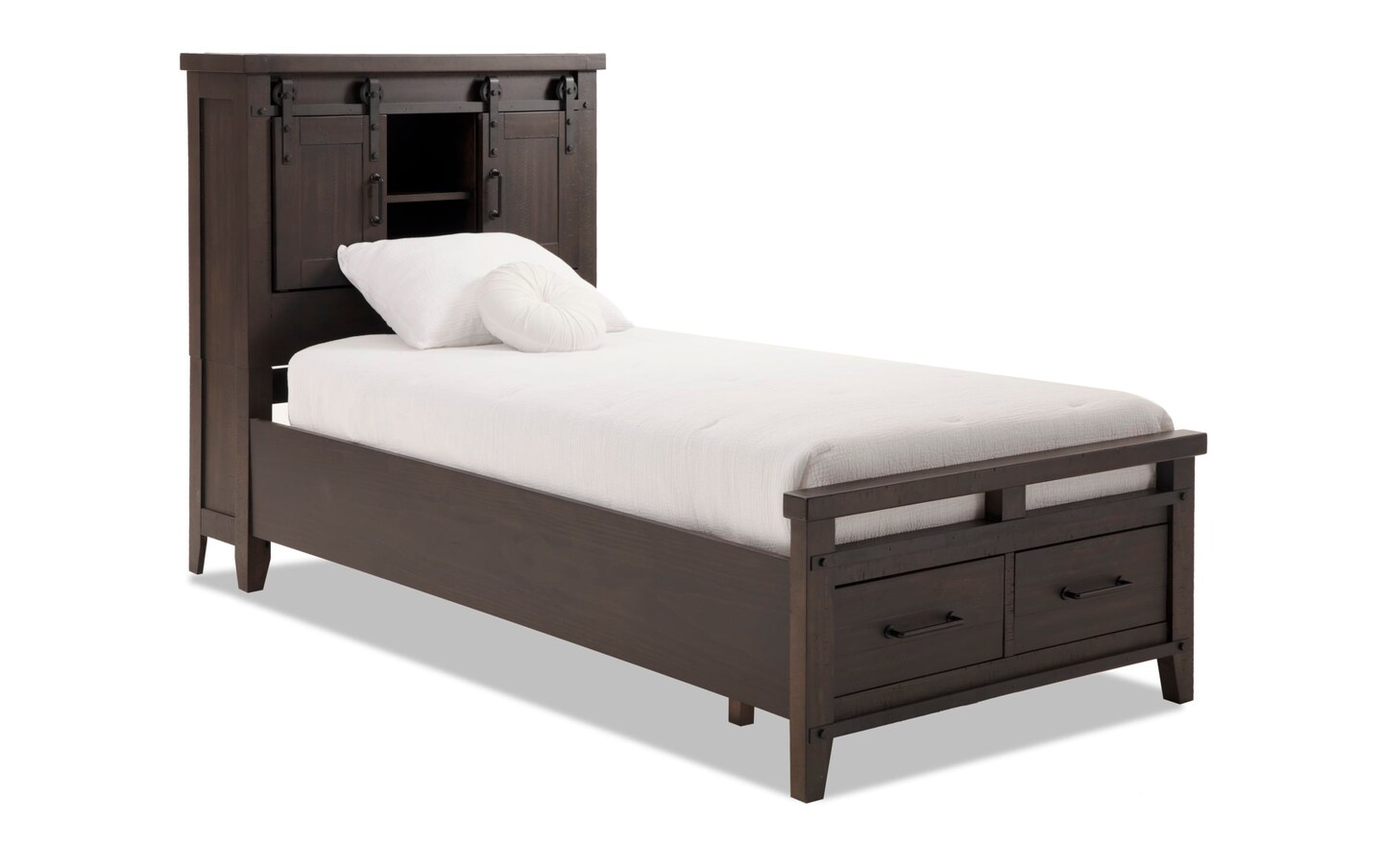 Montana Full Brown Bookcase Storage Bed
