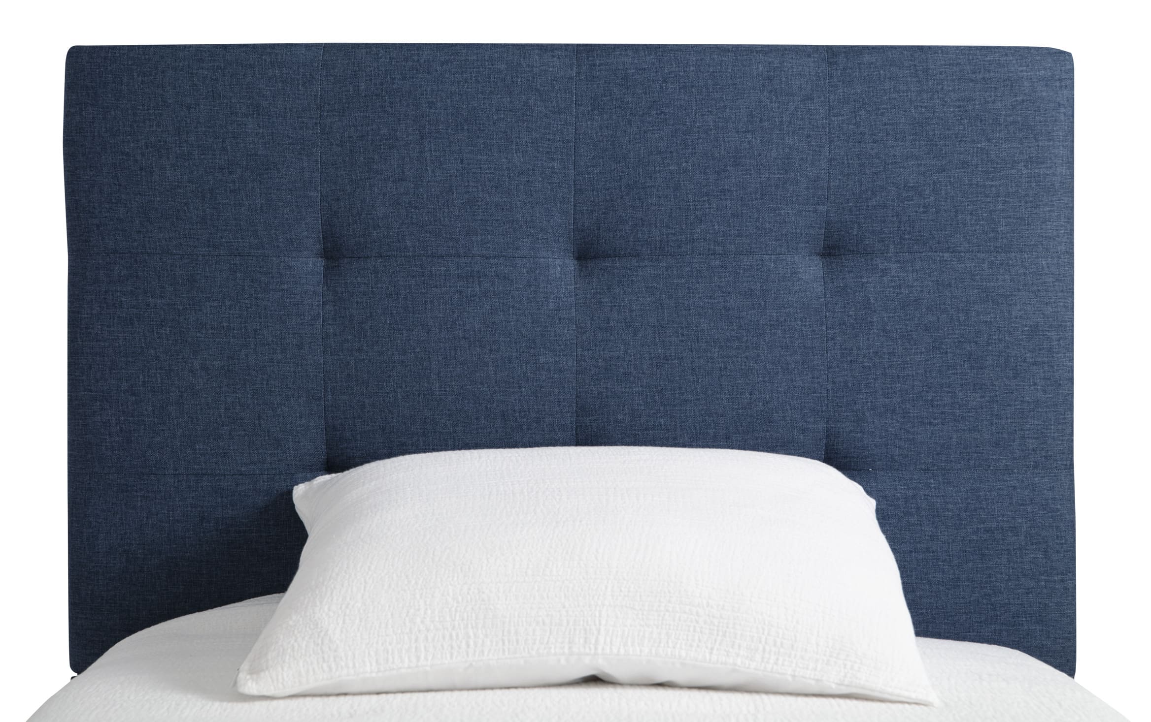 Aiden Full Blue Upholstered Headboard | blue_color