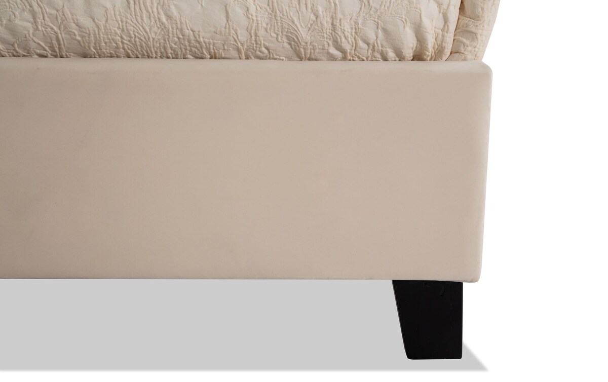 Isabella Twin Beige Upholstered Bed | twin