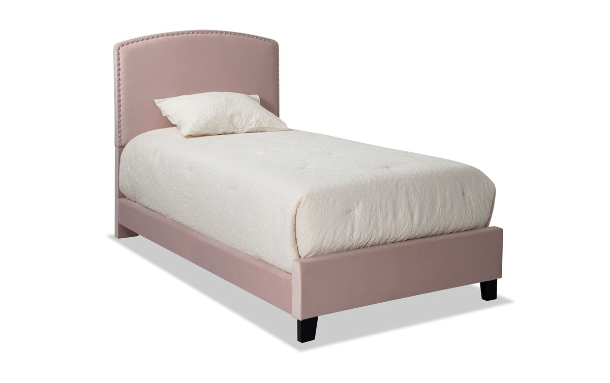 Isabella Full Pink Upholstered Bed | pink_color | Bob's Discount ...