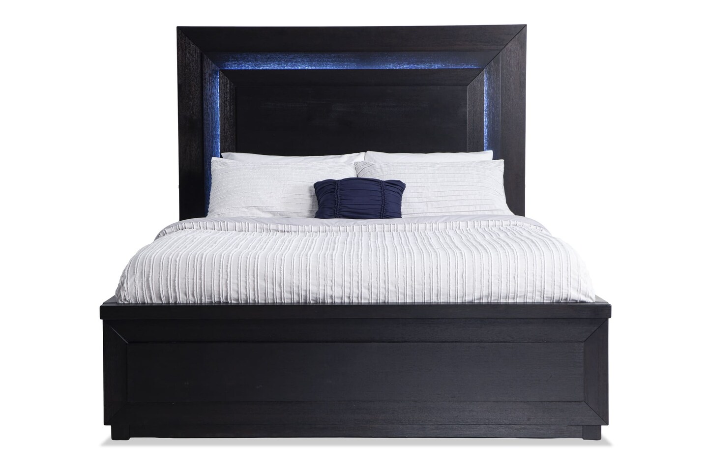 Cosmopolitan 5 Piece King Black Storage Platform Bedroom Set