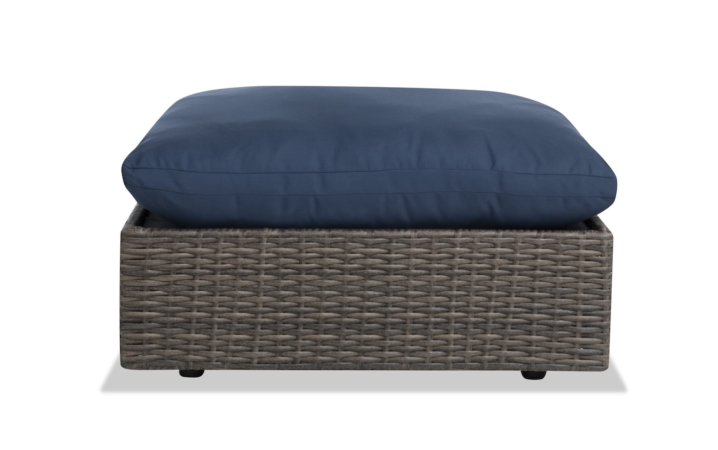 Dream Navy Wicker Outdoor Ottoman Bobs Discount Furniture And Mattress