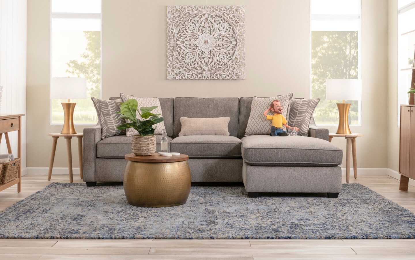 Willow Gray 72 Loveseat