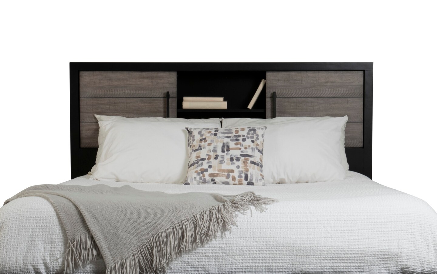 Fusion Twin Black Gray Bookcase Storage Bed Bob s Discount Furniture Mattress Store