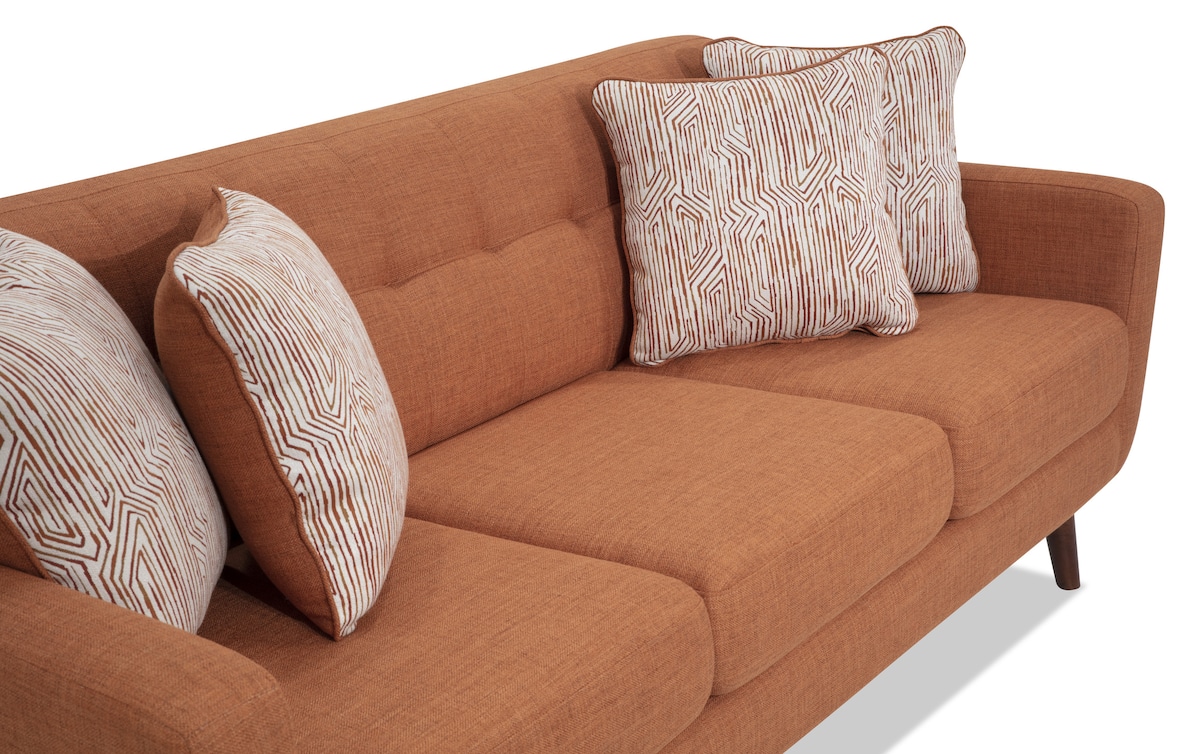 Bettie 80'' Russet Sofa | orange_color | Bob's Discount Furniture ...