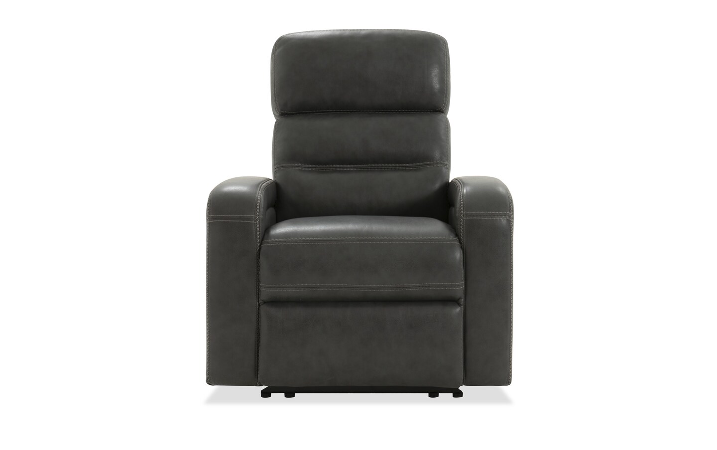 Echo Gray Leather 82 Power Reclining Sofa Recliner