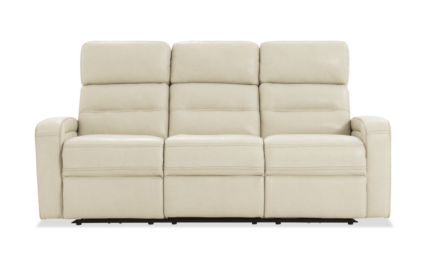 Bobs leather recliner sofa store