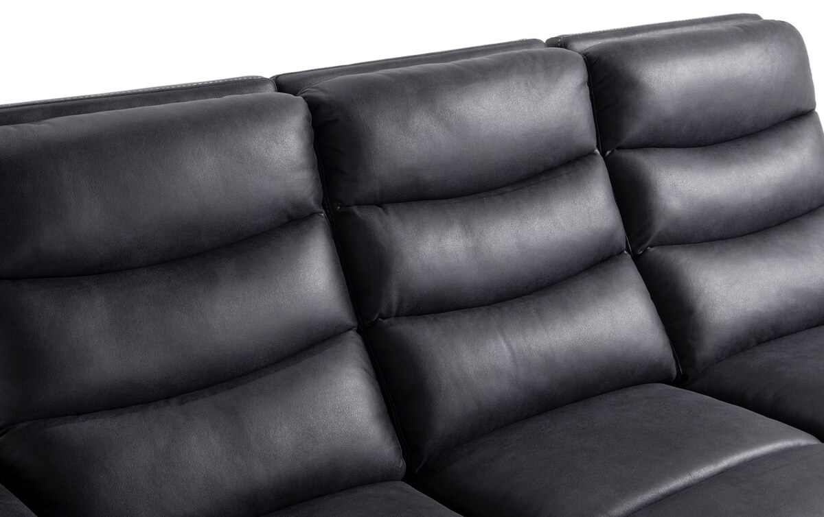 Forte Gray Manual Reclining Sofa | graphite_color | Bob's Discount ...