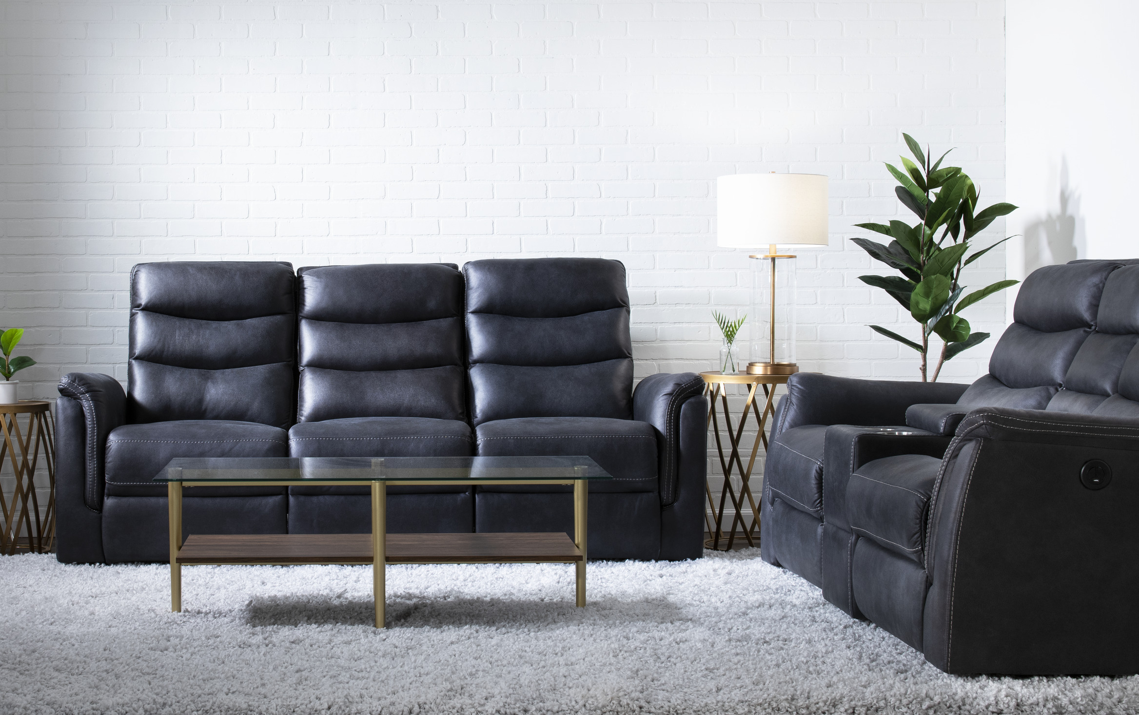 Forte Gray Power Reclining Sofa | graphite_color
