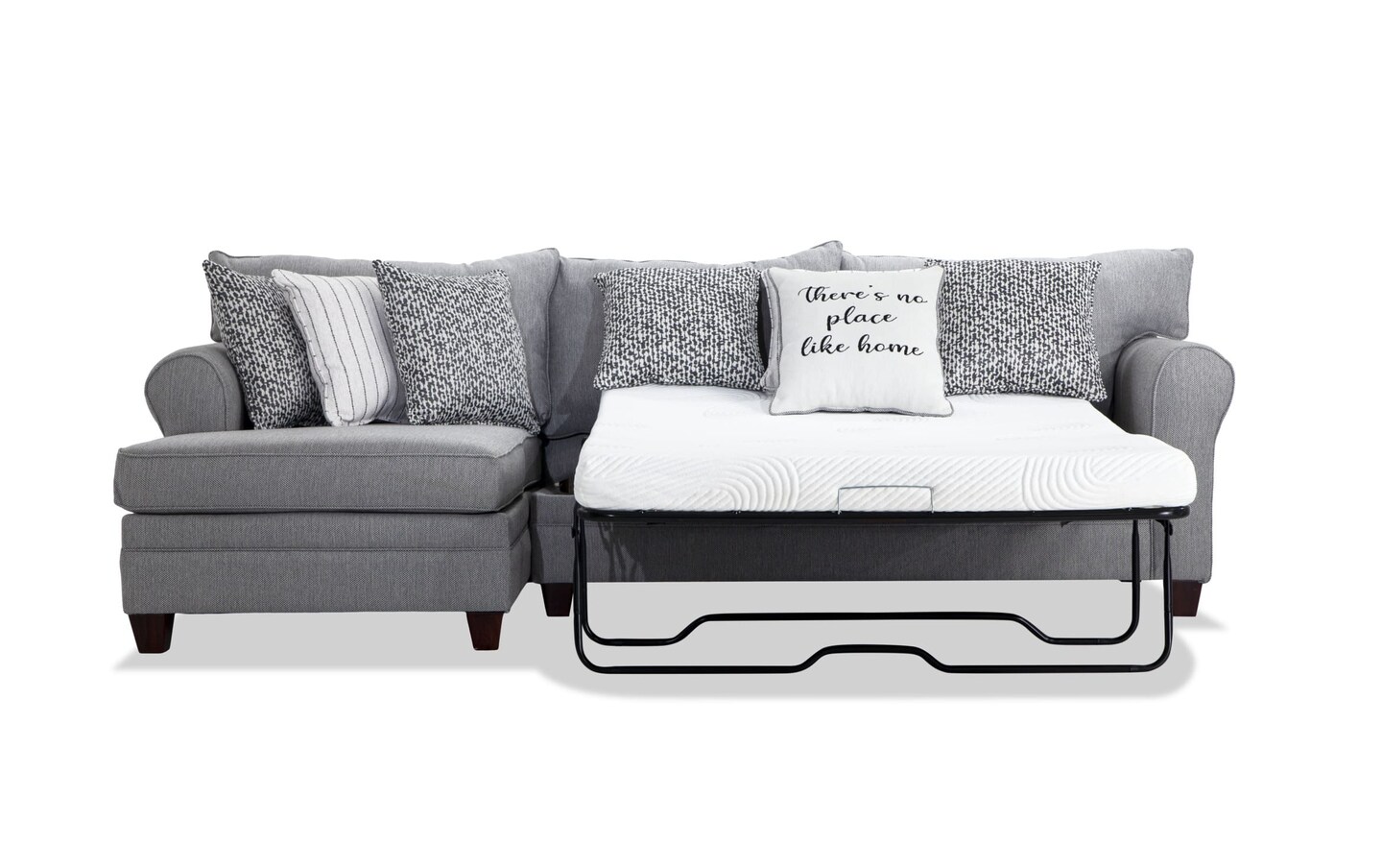 Laurel gray 3 piece left arm facing sectional store