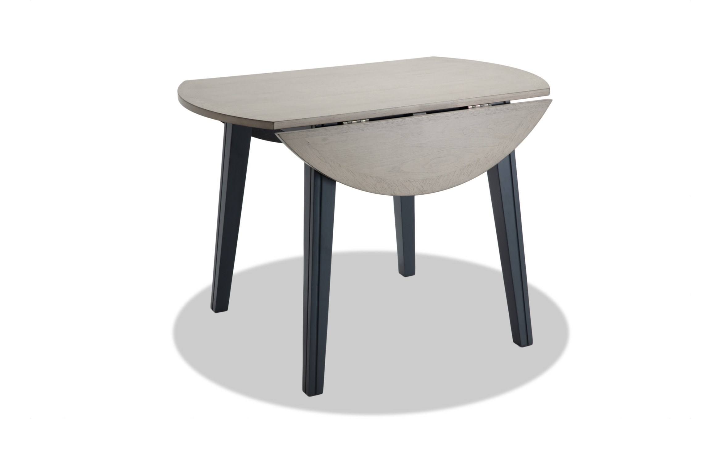 Blake Gray & Graphite Drop Leaf Table | gray_and_gray_finish