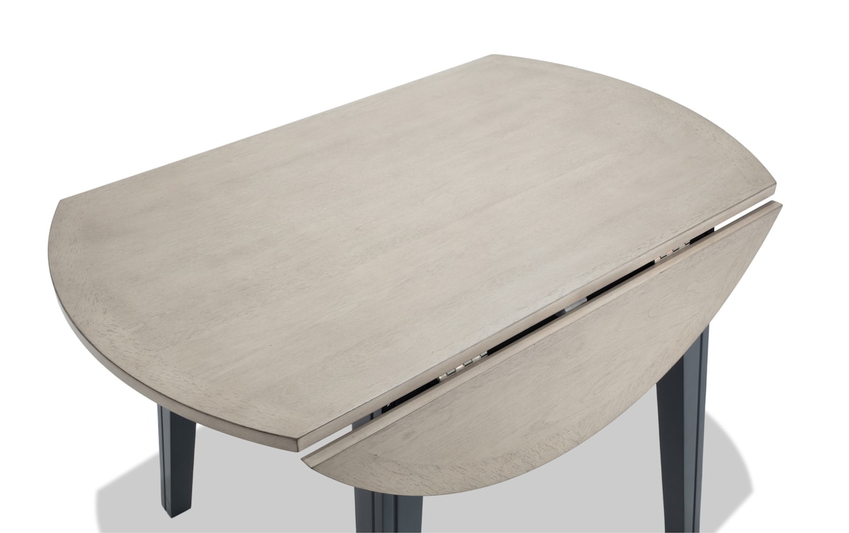 Blake Gray & Graphite Drop Leaf Table | gray_and_gray_finish