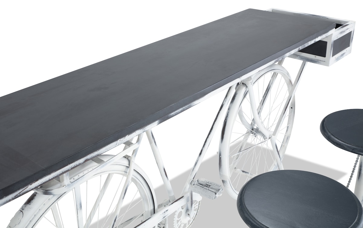 White Bike Bar Set | white_finish