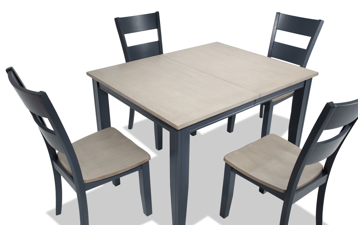 Blake Gray & Graphite 5 Piece Dining Set | gray_and_gray_finish