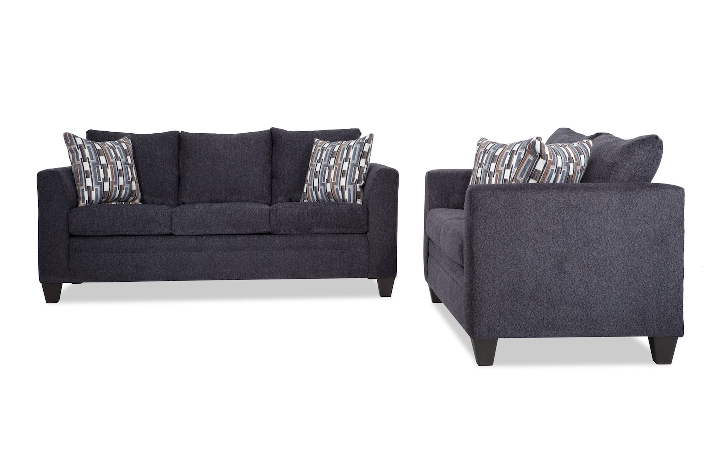 Bobs furniture couch and loveseat store