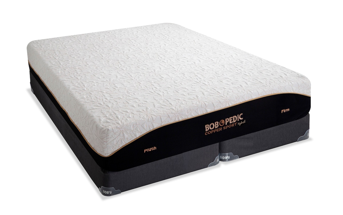 Bob-O-Pedic Copper Sport Hybrid King Dual Low Profile Mattress Set ...
