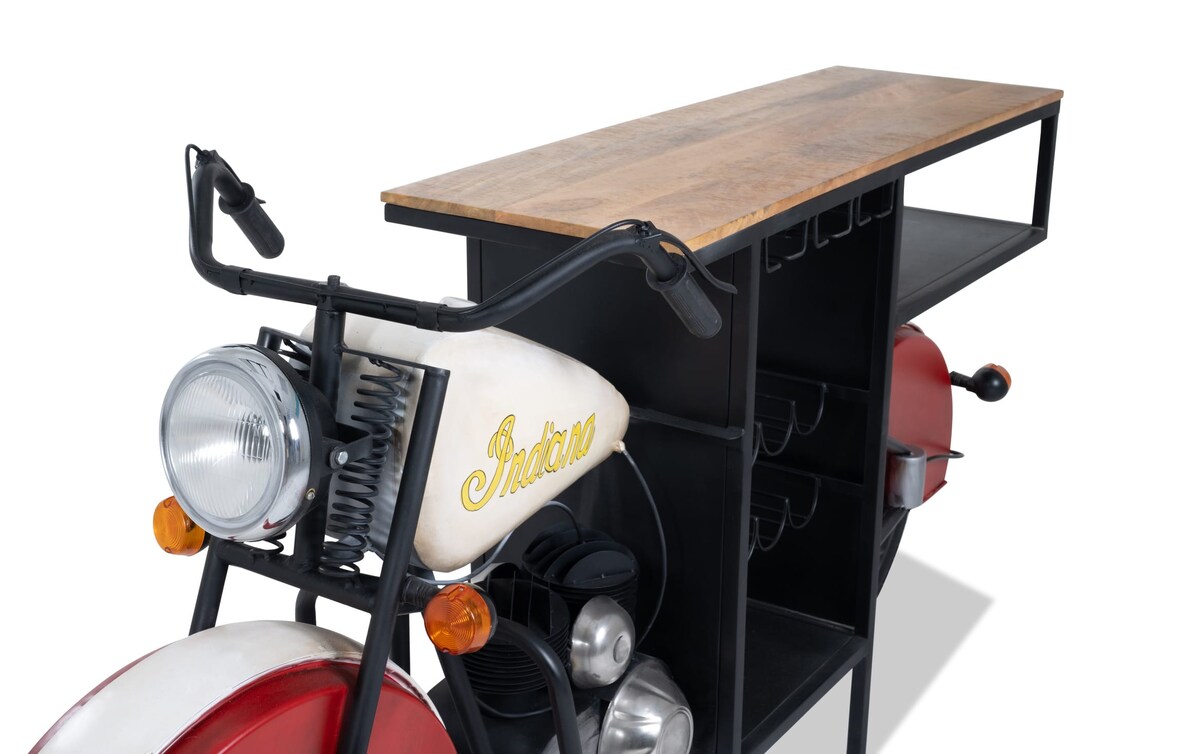 Indiana Motorcycle Bar Counter | red_finish