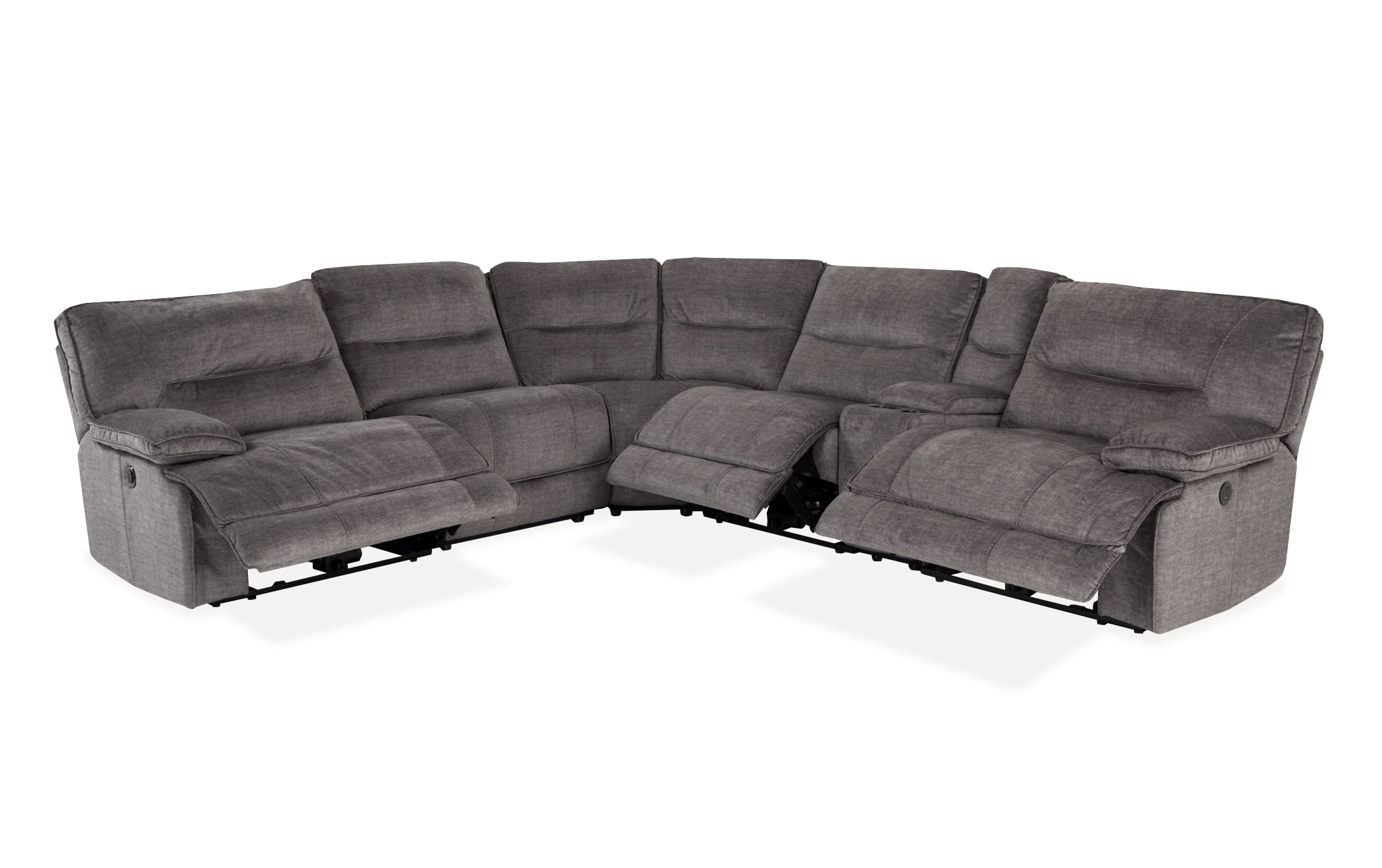 Pacifica Gray 6 Piece Power Sectional | gray_color | Bob's Discount ...
