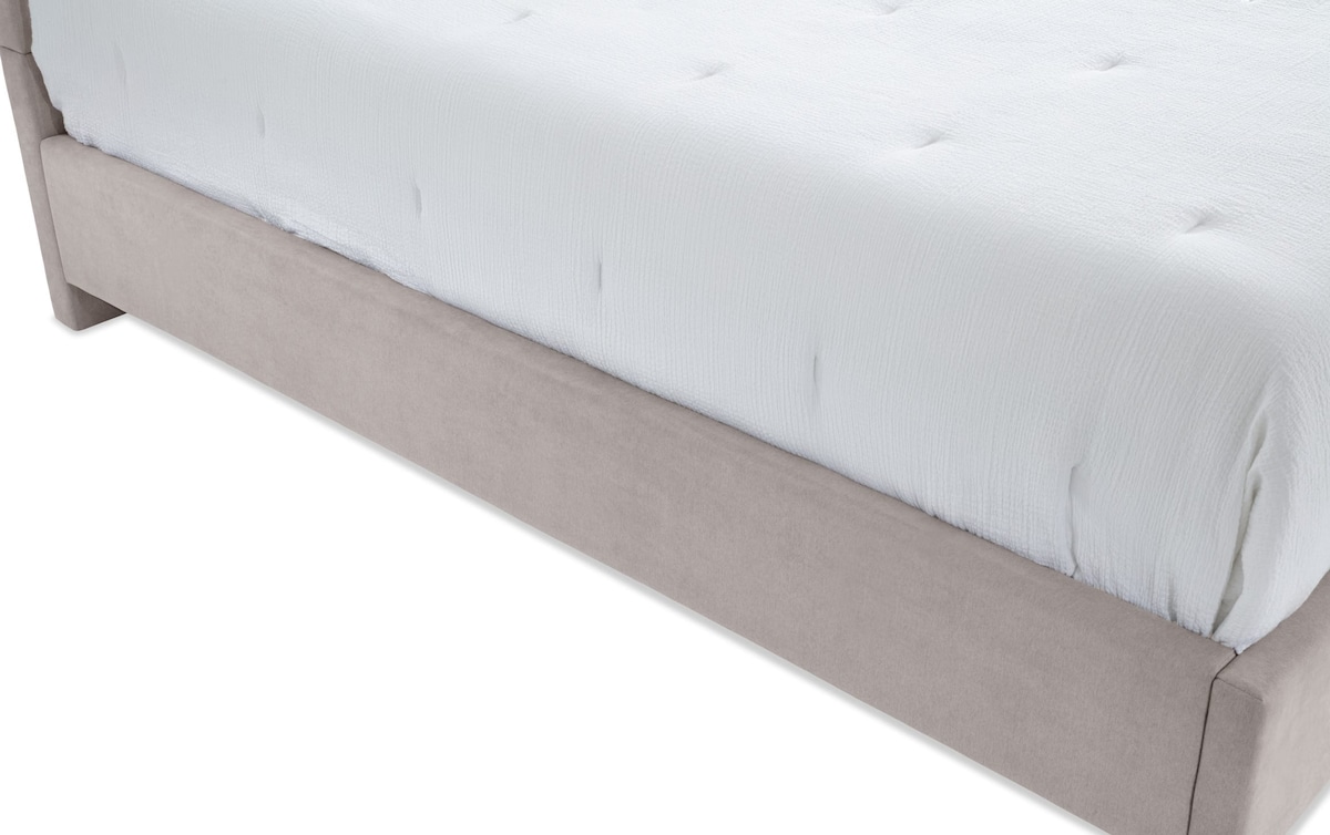 Performa King Beige Upholstered Bed | beige_color | Bob's Discount ...