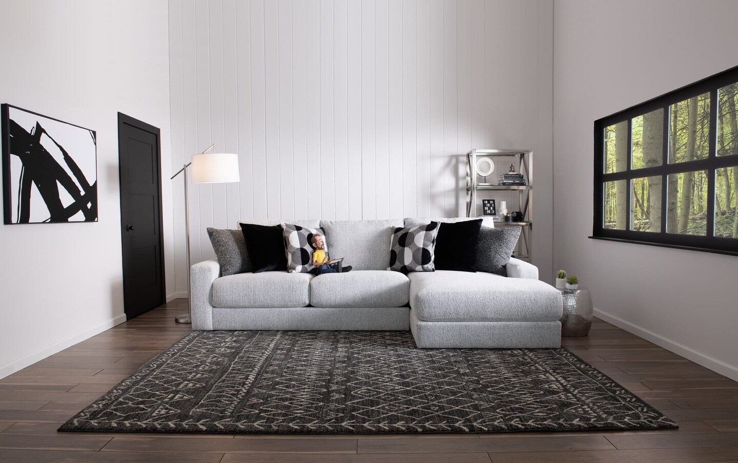 White 2 piece sectional store