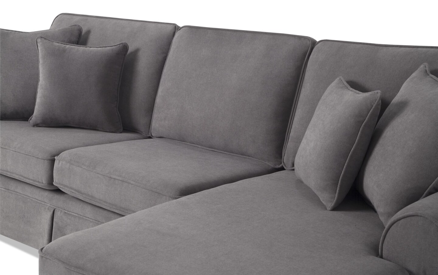 Katie Gray 110 2 Piece Left Arm Facing Full Sleeper Chaise Sectional Bob s Discount Furniture Mattress Store