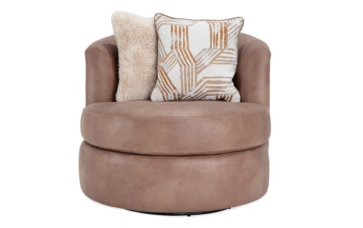 Sierra Cognac Swivel Chair Bob s Discount Furniture Mattress Store
