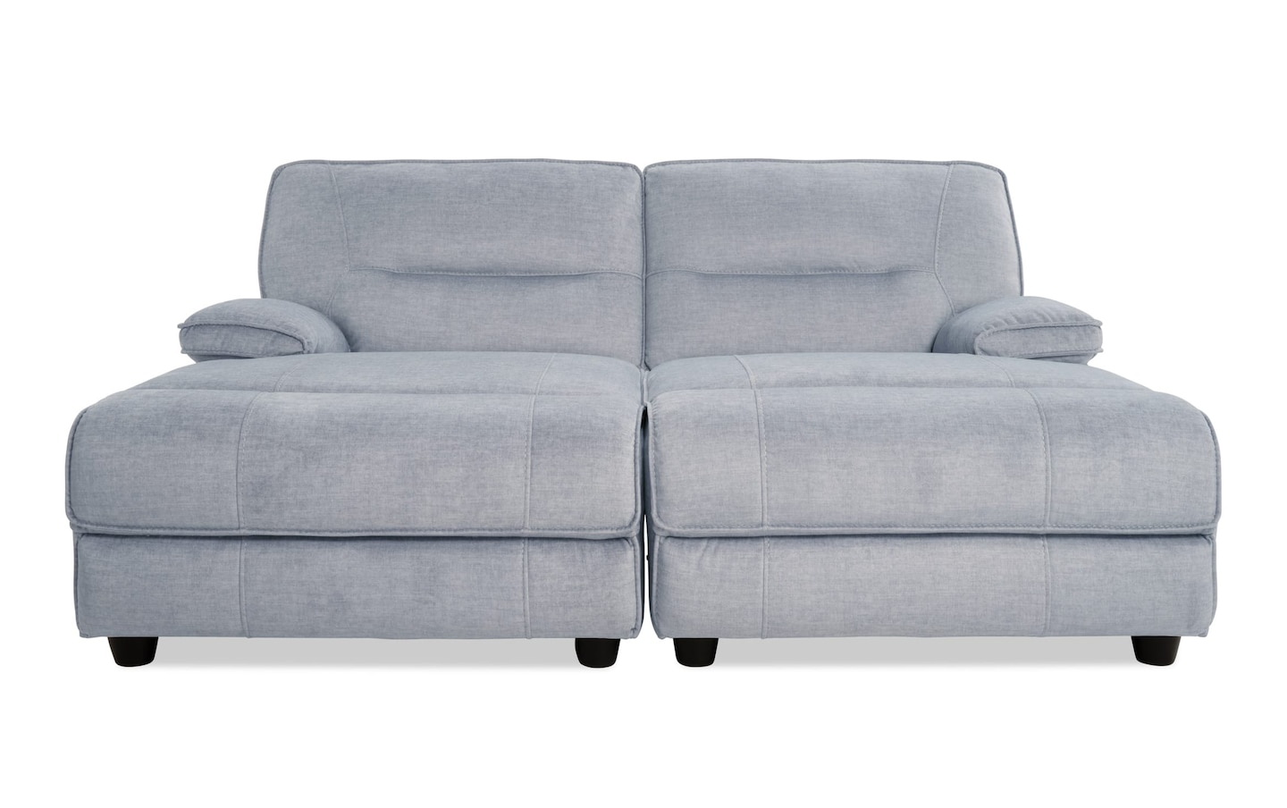 Pacifica Silver 82 Power Reclining 2 Piece Dual Chaise with USB Port