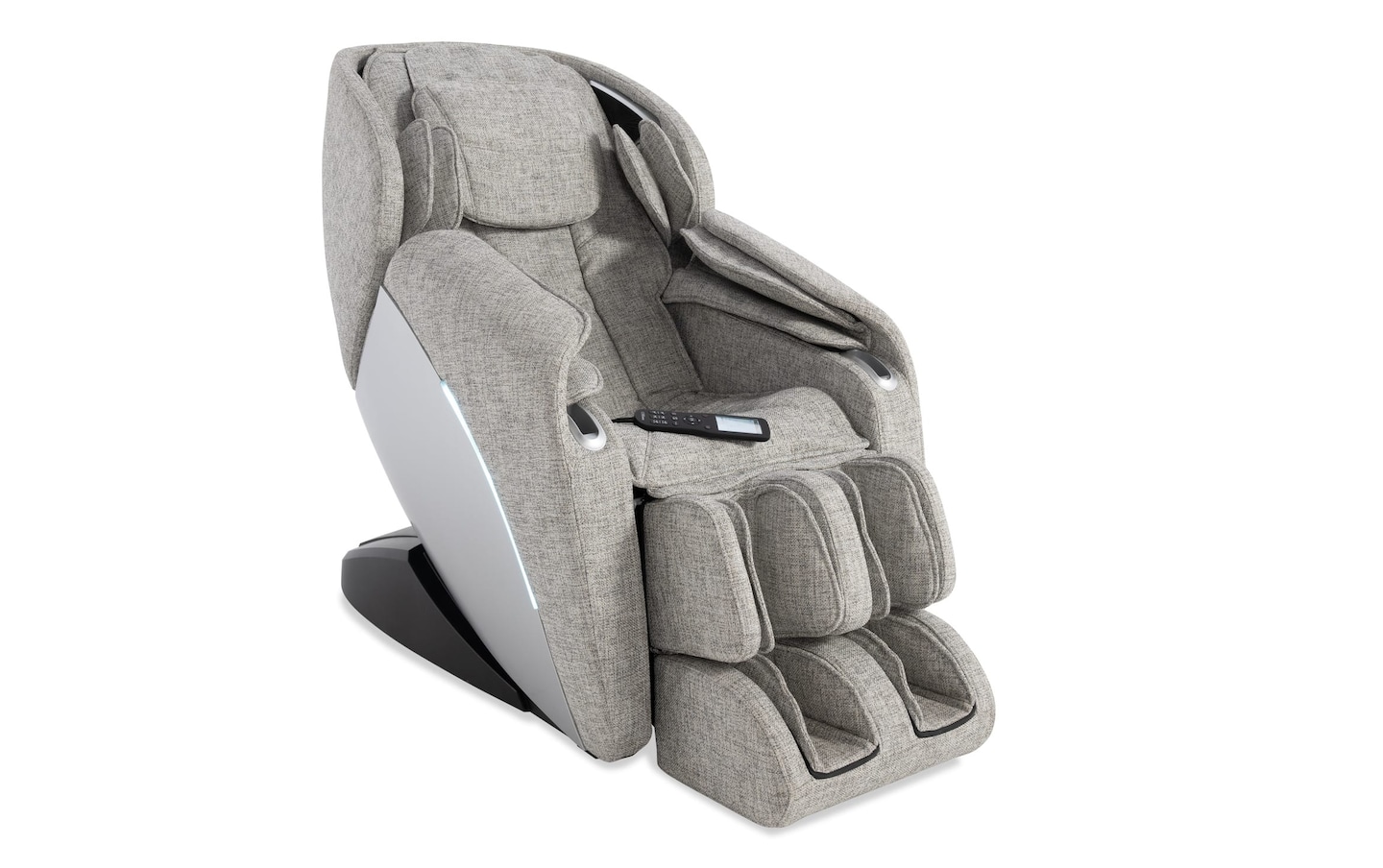 Cozy Bob Gray Massaging Power Recliner with USB Port