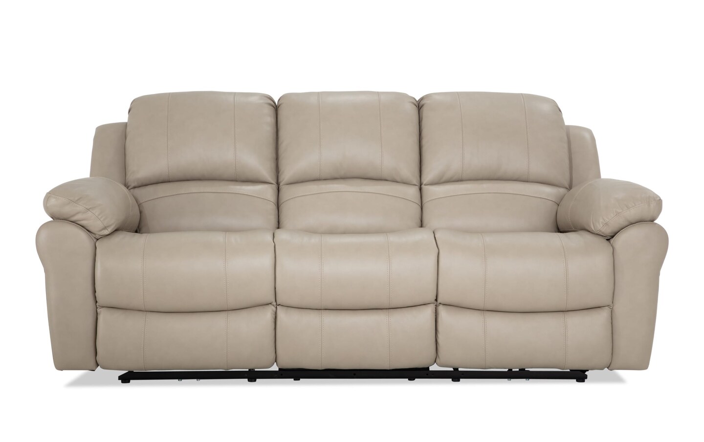 Storm Taupe Leather 85 Power Reclining Sofa 76 Console Loveseat