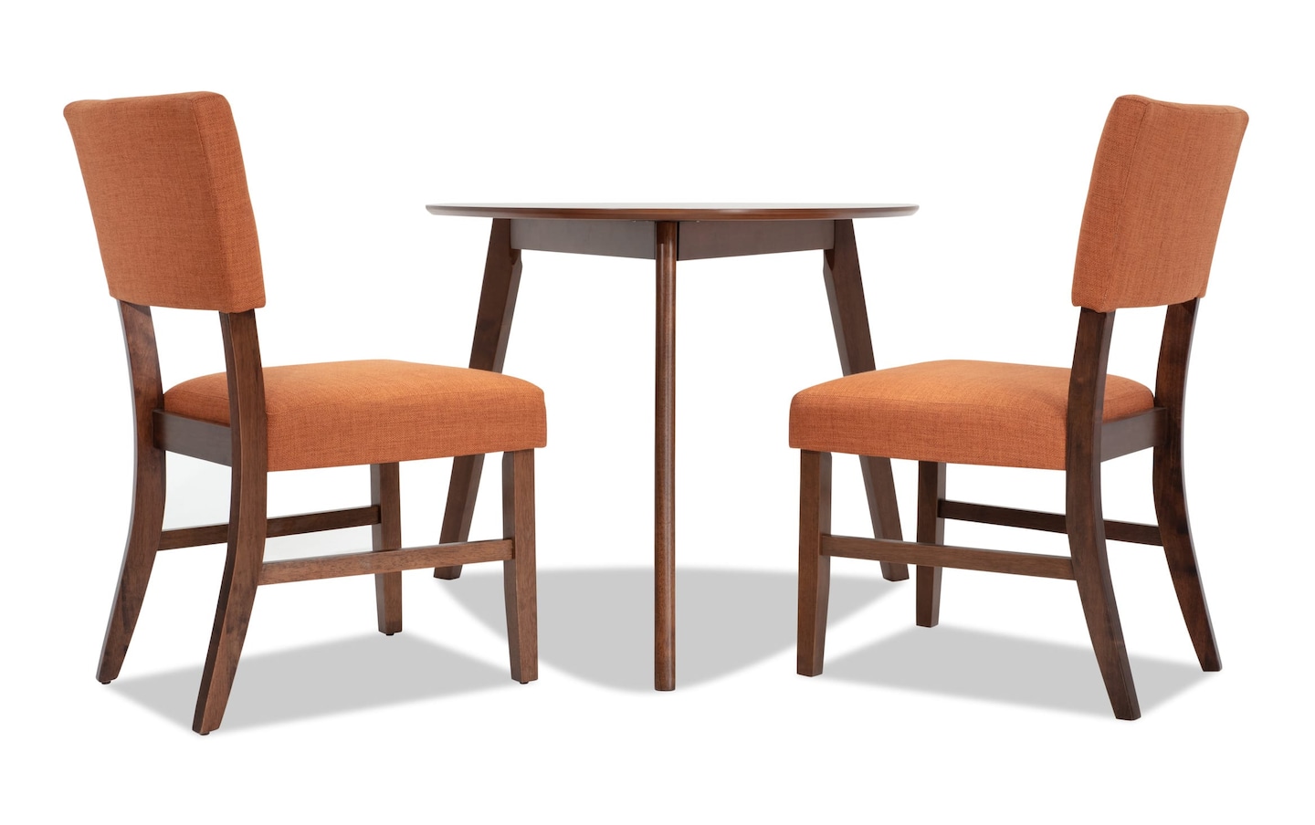 Bettie 3 Piece Walnut Rust Upholstered Dining Set Bob s Discount Furniture Mattress Store