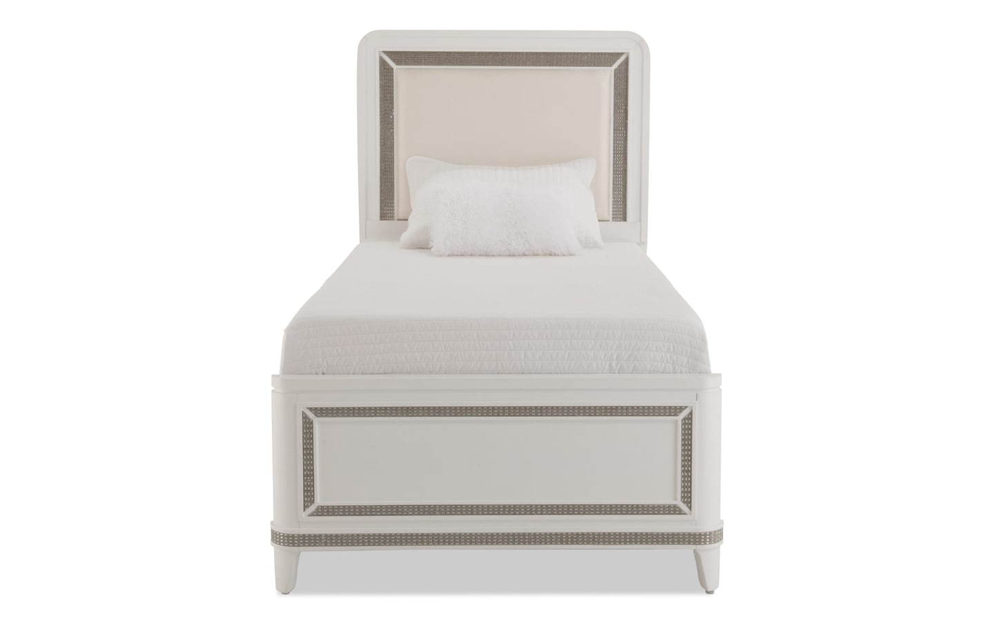 Glitz Twin White Bed