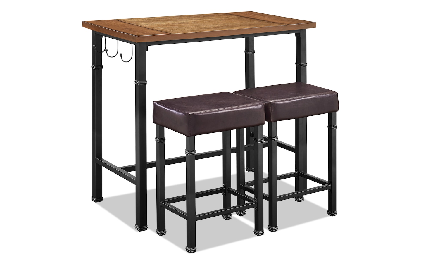 Jacob 3 Piece Black Pub Set Bob s Discount Furniture Mattress Store