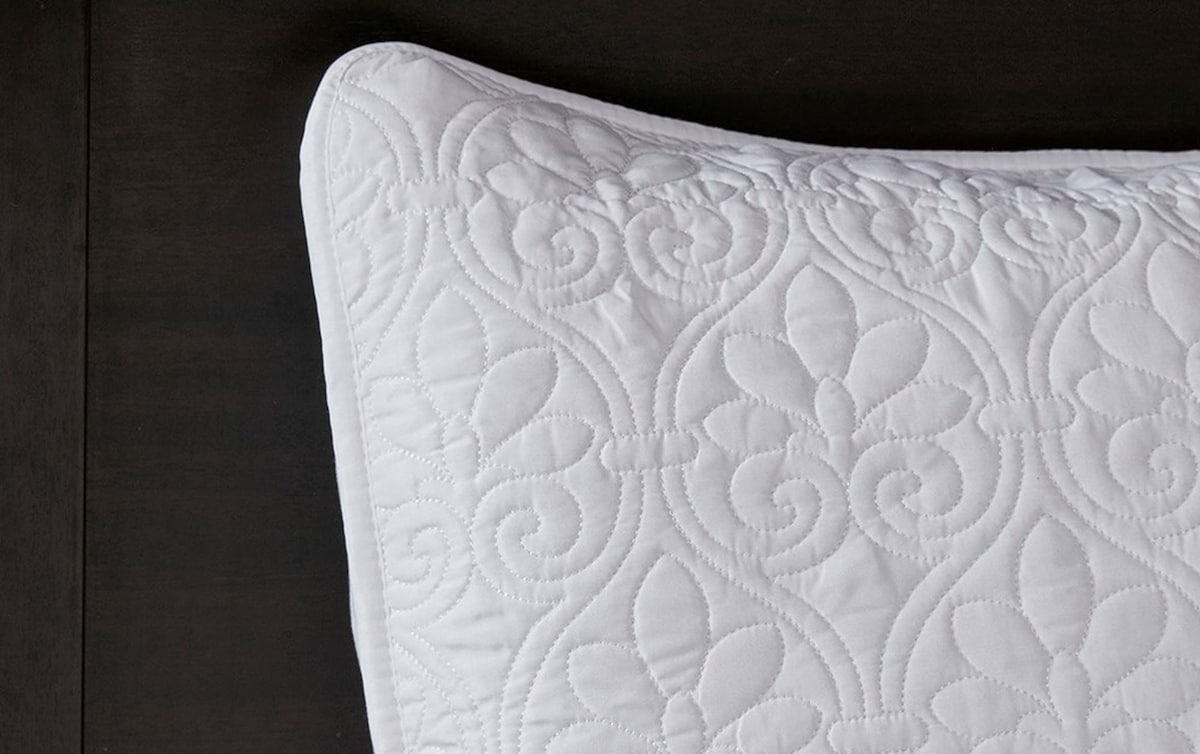 Wayn Queen White 3 Piece Bedspread Set | white_color