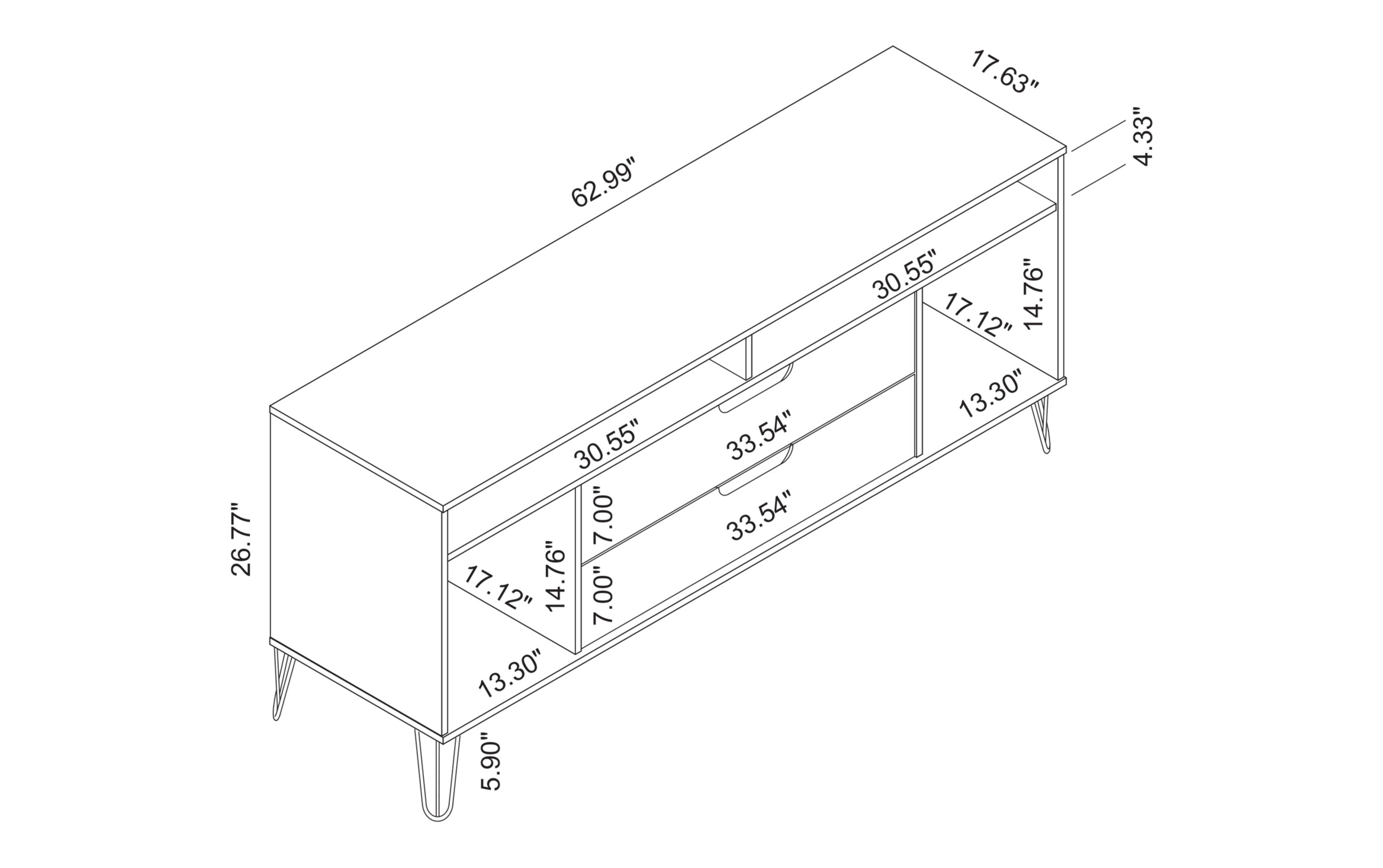 Elyce Ivory TV Stand | ivory_finish