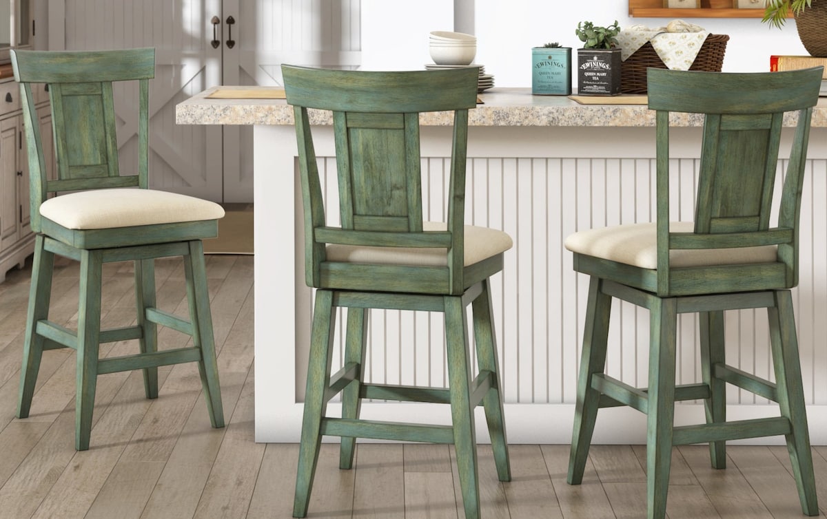 Olla Green Swivel Counter Stool | green_finish