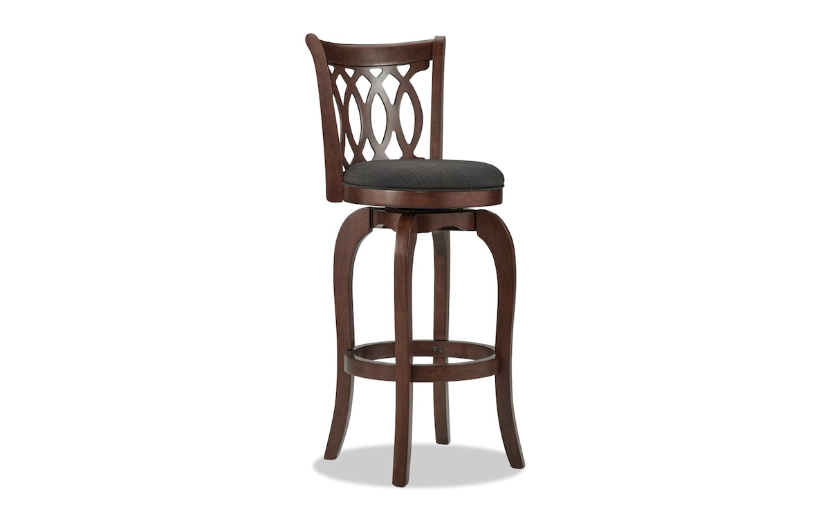 Moa Gray Swivel Bar Stool | bar-height