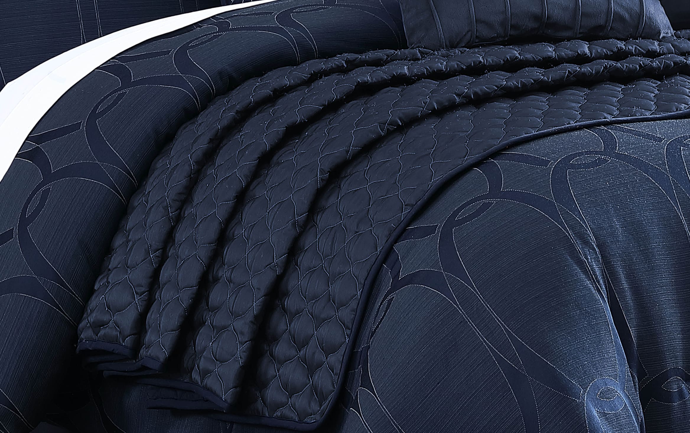 Desy 10 Piece Queen Blue Comforter Set | blue_color