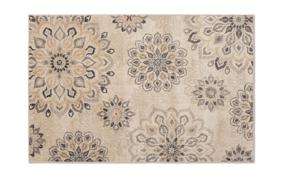 Anna 8' x 10' Beige Floral Rug | Bob's Discount Furniture & Mattress Store