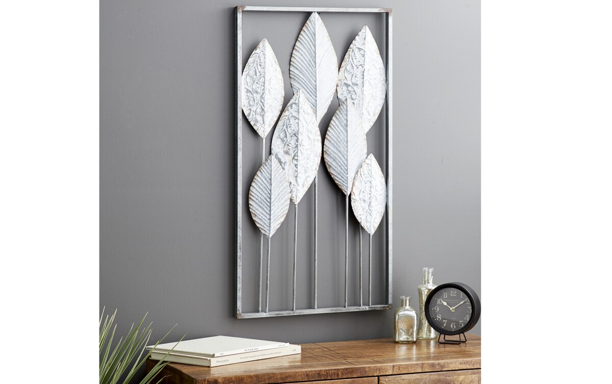 Silver Leaf Wall Decor | silver_finish