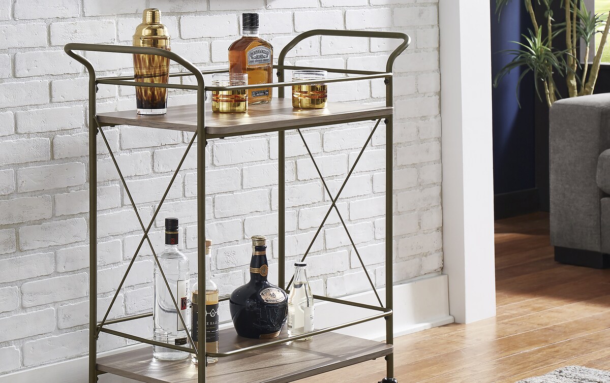 Timber Walnut Bar Cart | walnut_finish