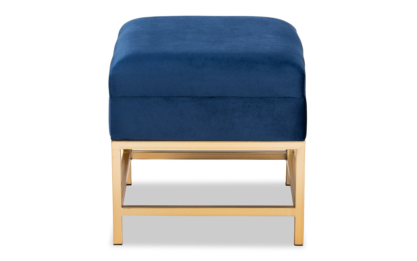 Alaya Blue Velvet Small Storage Ottoman Bob s Discount Furniture Mattress Store